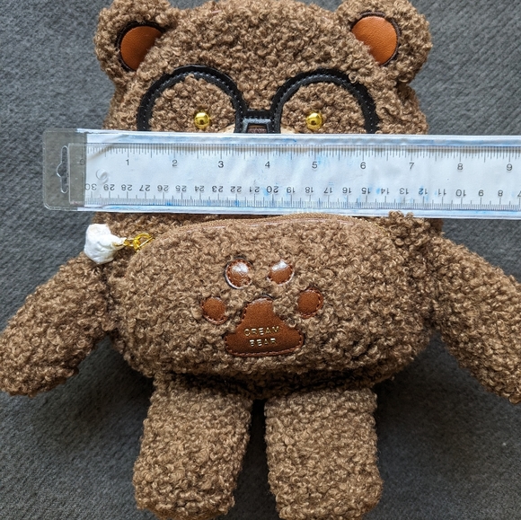 cream bear | Bags | Brown Bear Plush Mini Backpack Bnwt | Poshmark